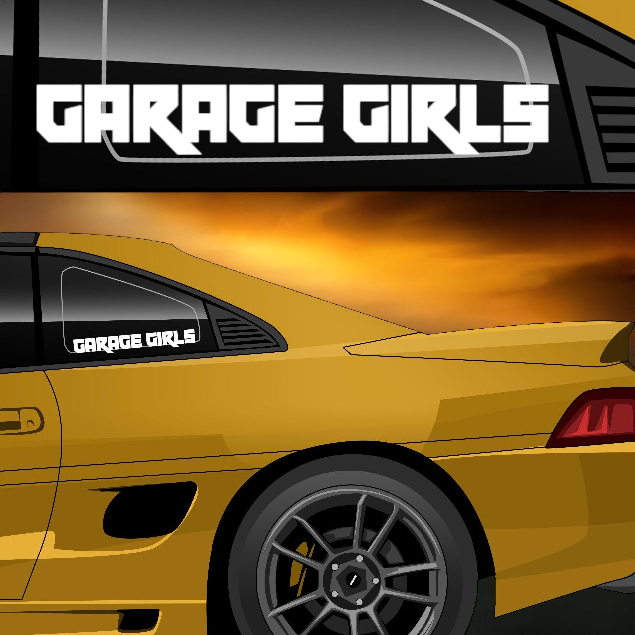 Block Garage Girls Mini Sticker – Garage Girls UK