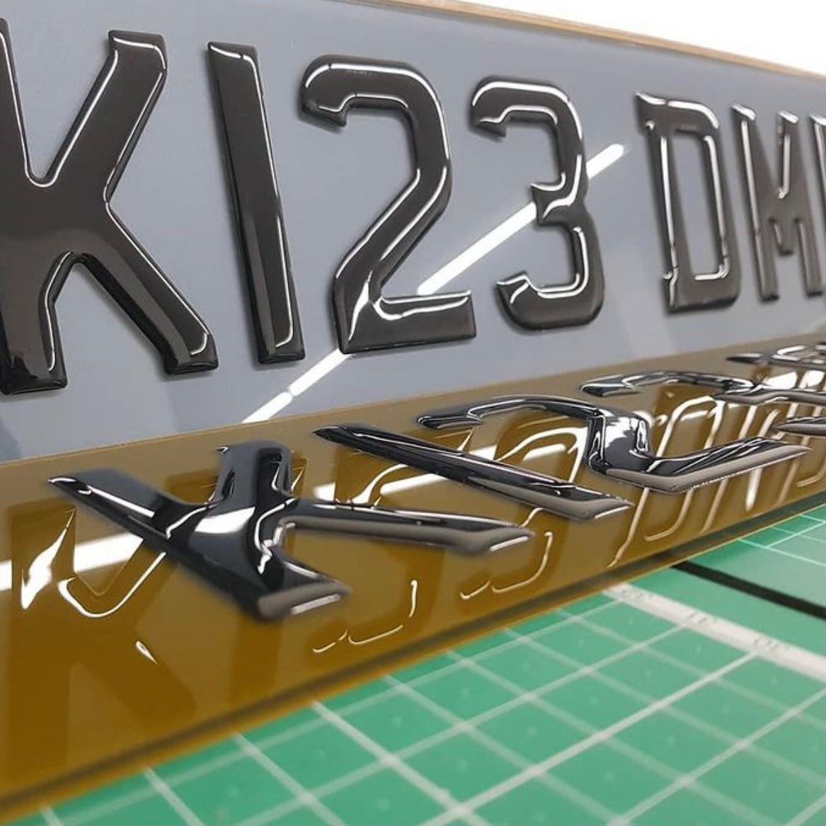 3D Gel Custom Number Plate – Garage Girls UK