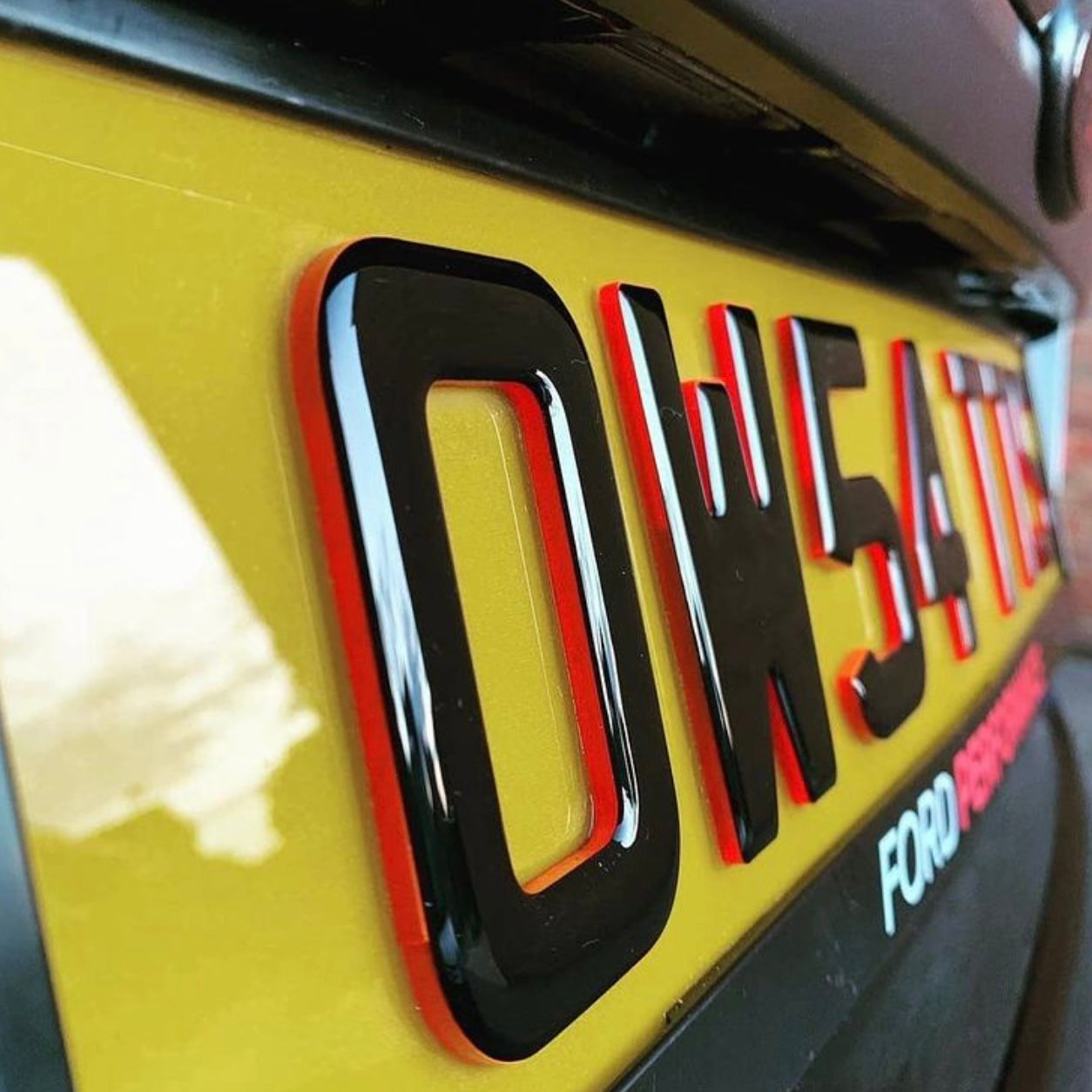 4D Black Gel Coloured Back Custom Number Plate – Garage Girls UK